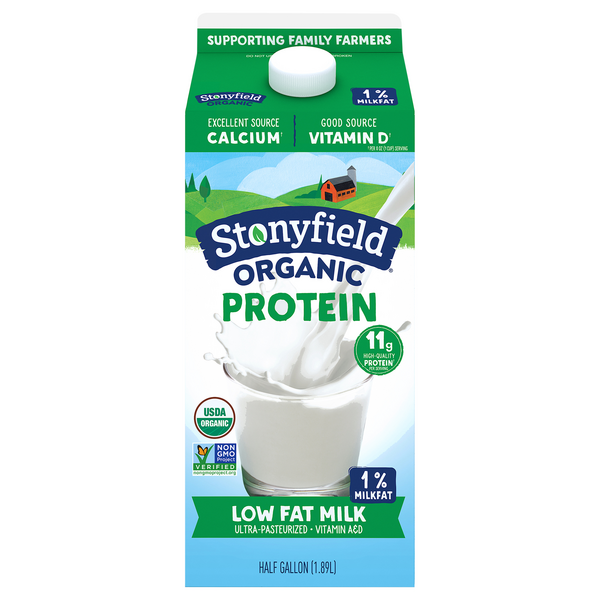 Buy Online Stonyfield Organic Lowfat Milk Half Gallon | NJ USA